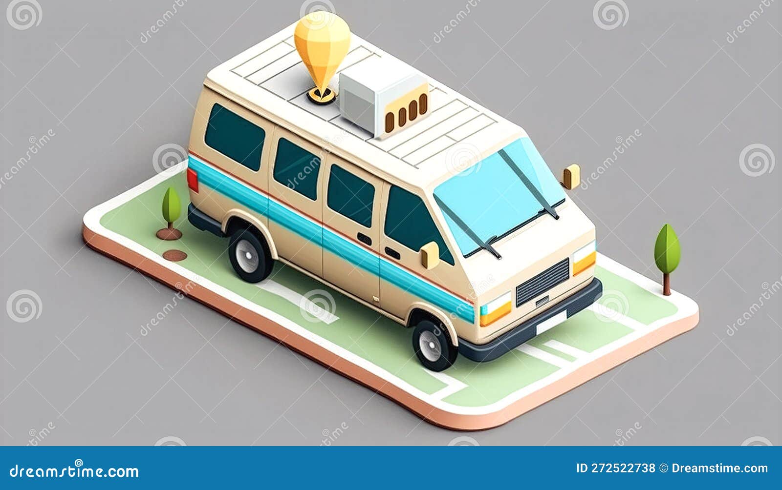 Van Model Isolated, Transport Concept, Generative AI. Stock ...