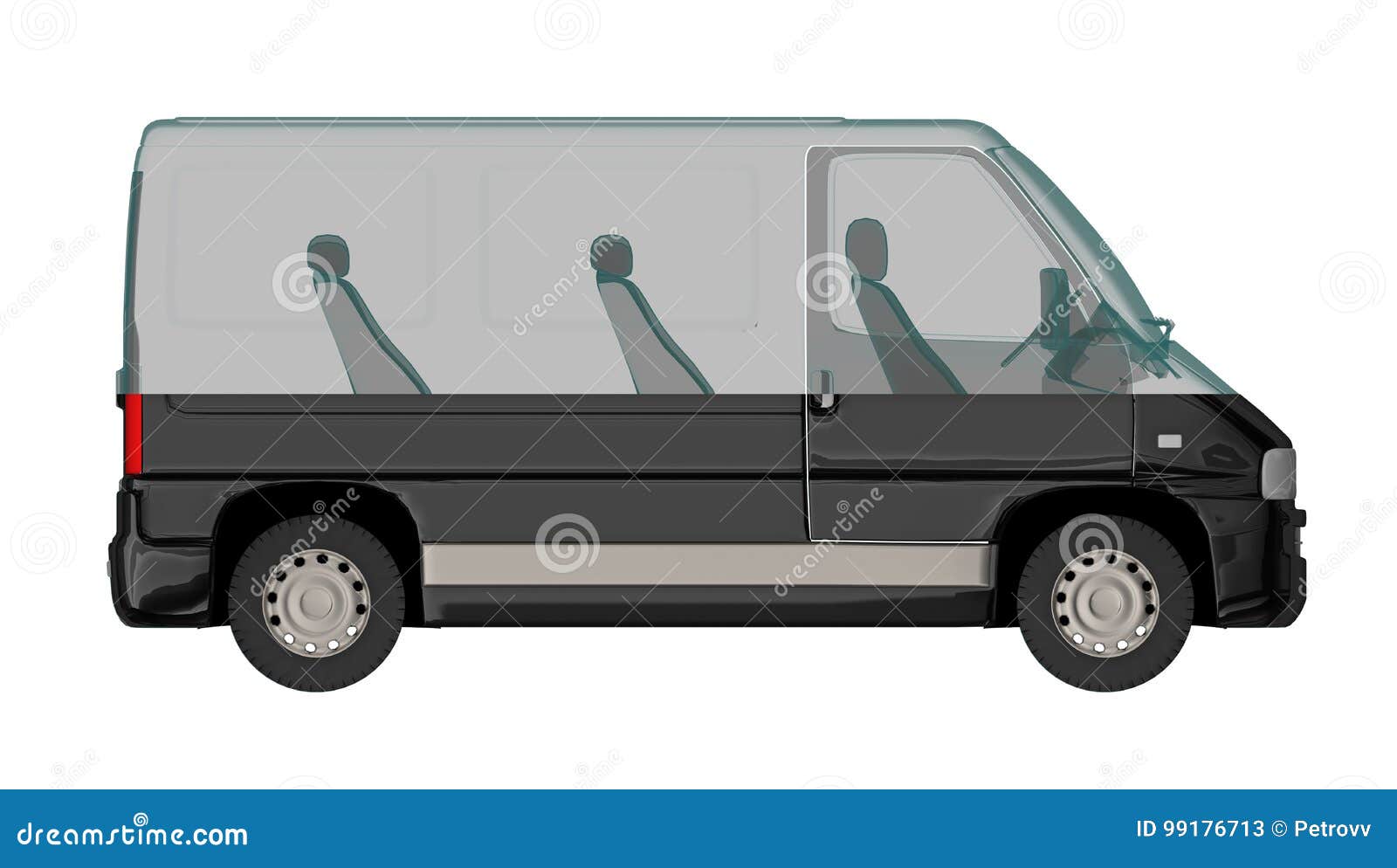 The Van Partially Radiographed by X-ray Stock Illustration ...