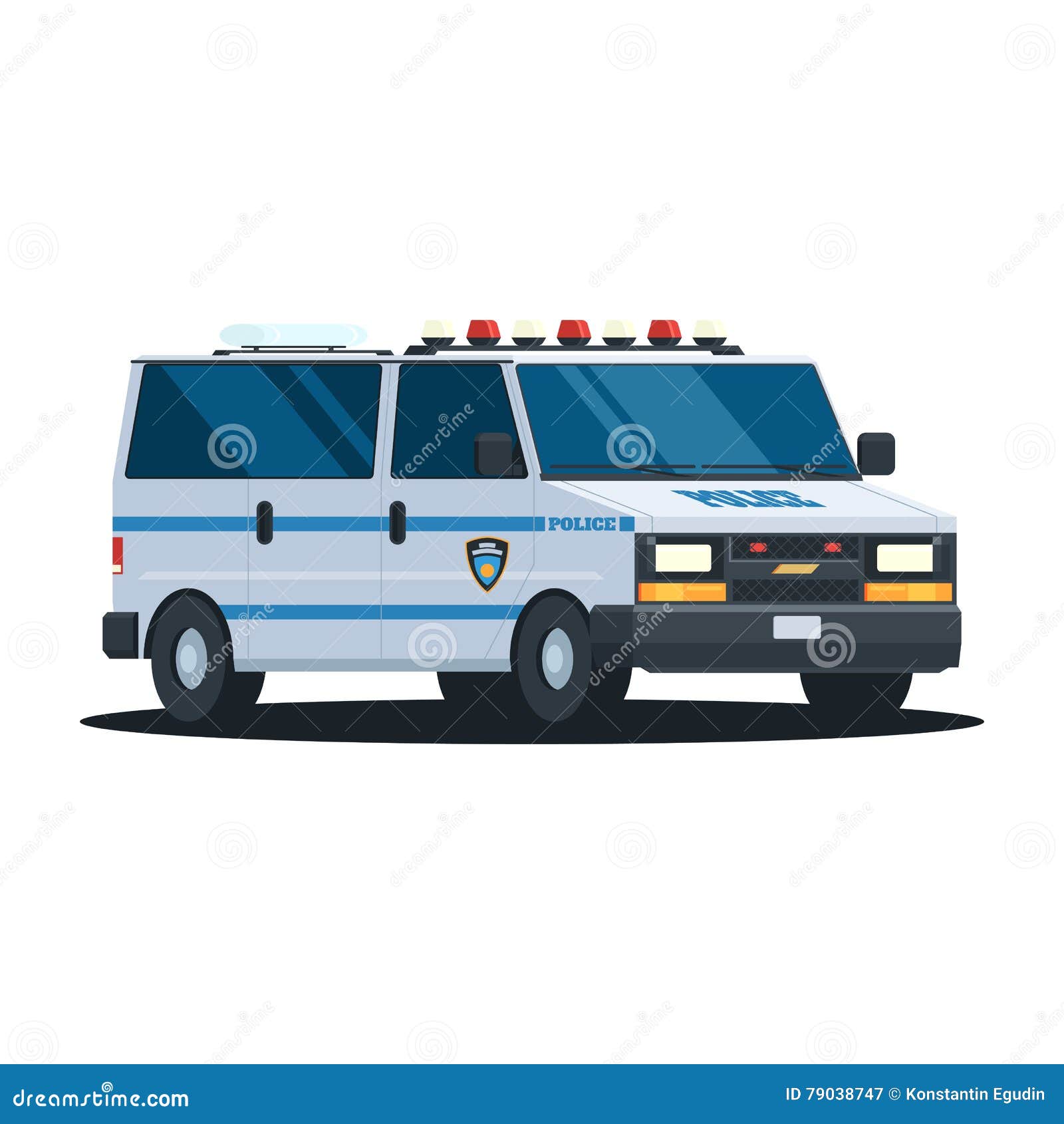Van Police Department ilustración del vector. Ilustración de poli ...