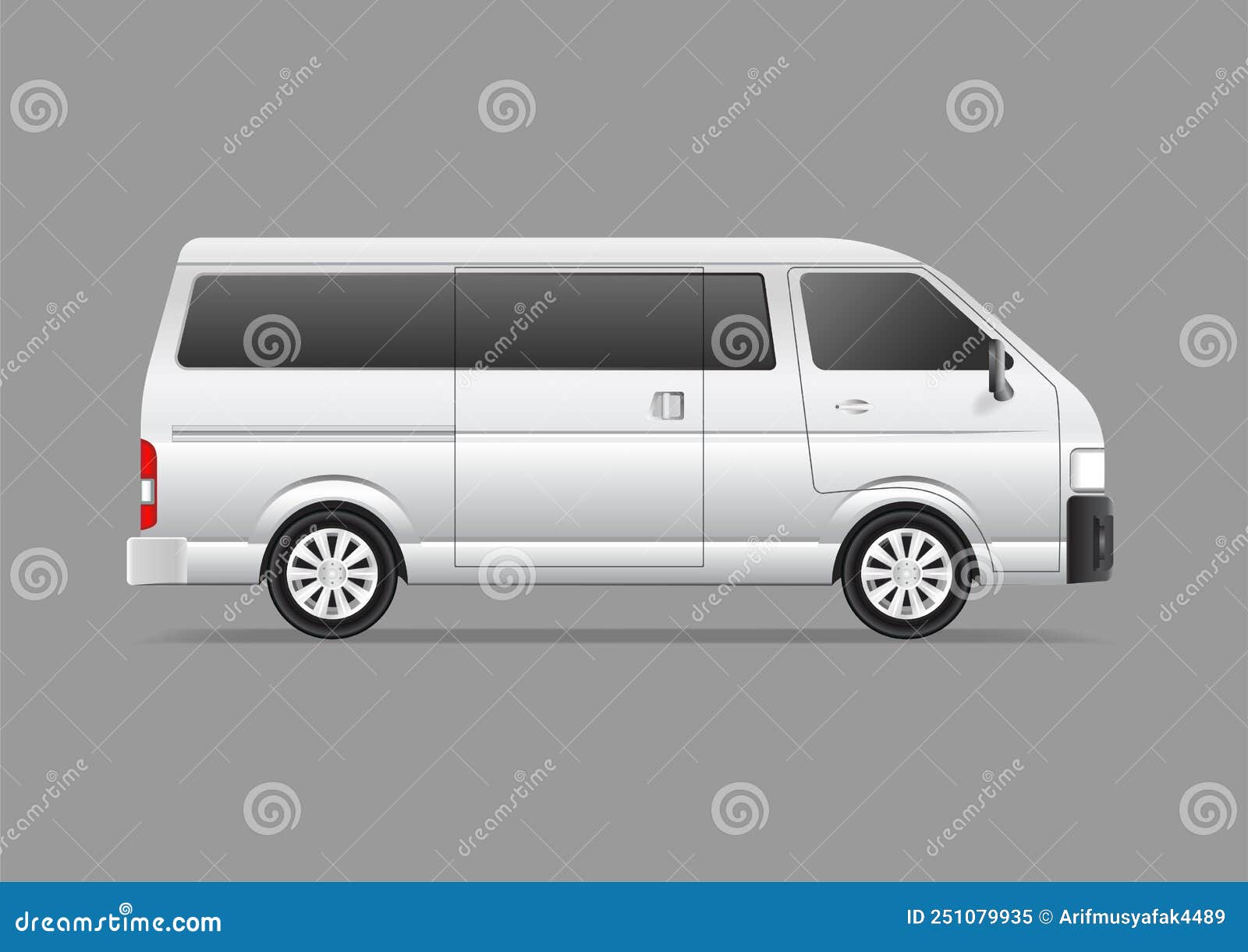 Van side view stock vector. Illustration of minibus - 251079935