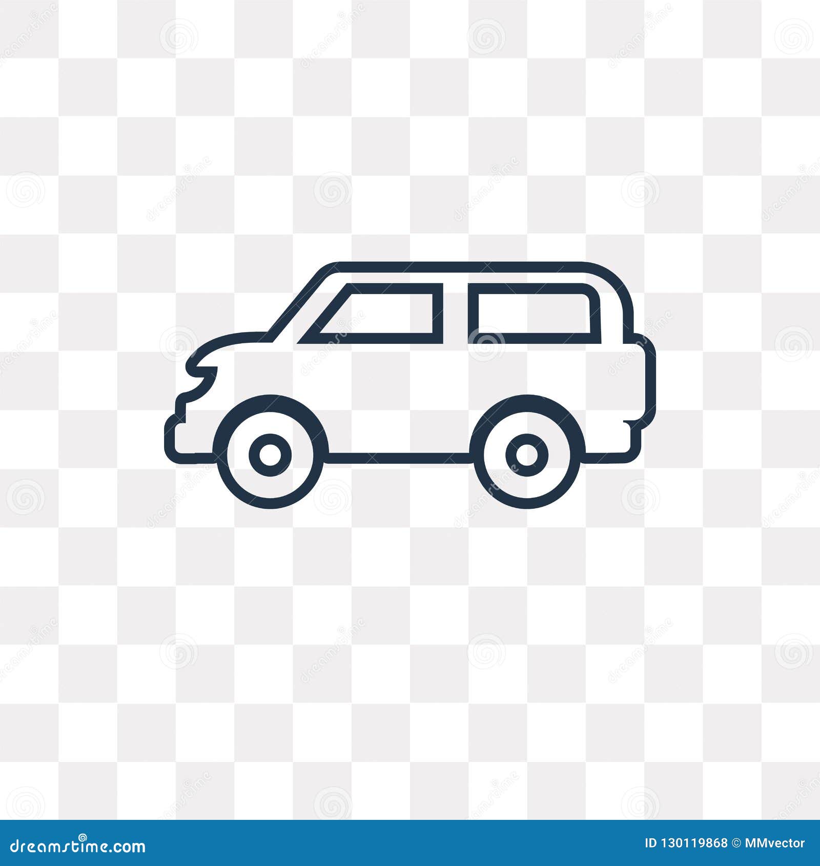 Van Side View Vector Icon Isolated on Transparent Background, Li Stock ...