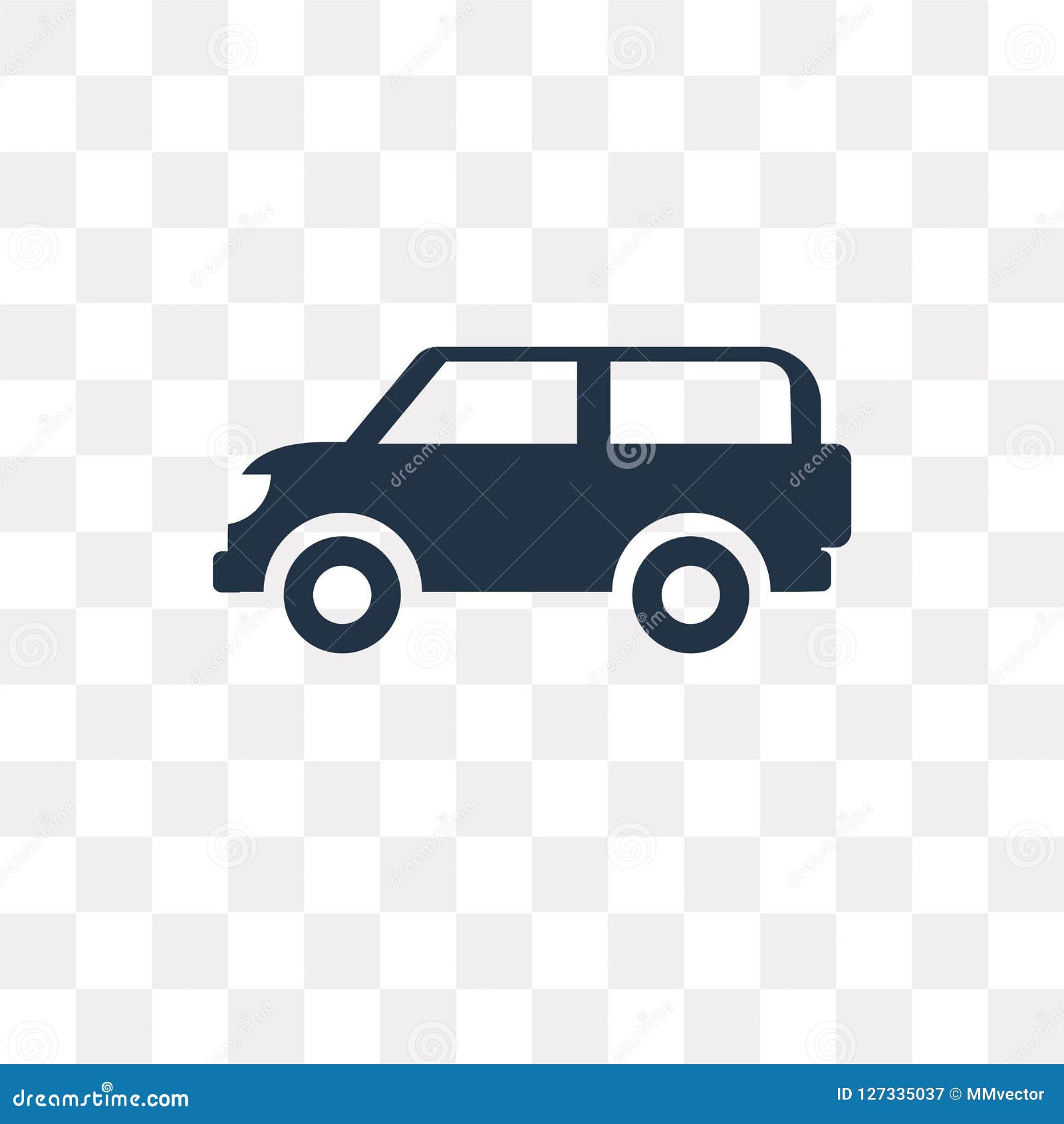 Van Side View Vector Icon Isolated on Transparent Background, Va Stock ...