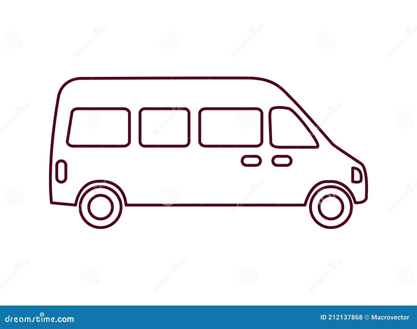 Van Simple Icon stock vector. Illustration of object - 212137868
