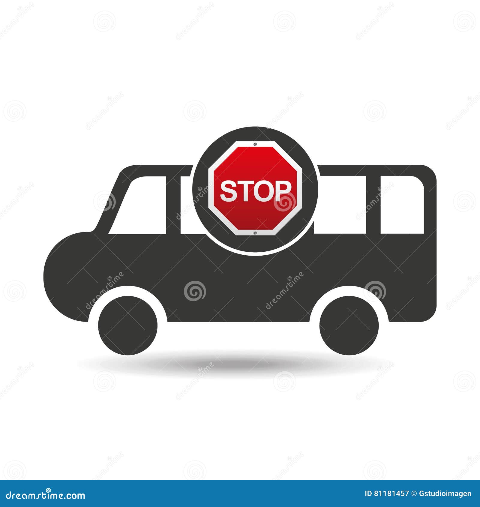 Van stop road sign design stock vector. Illustration of street - 81181457
