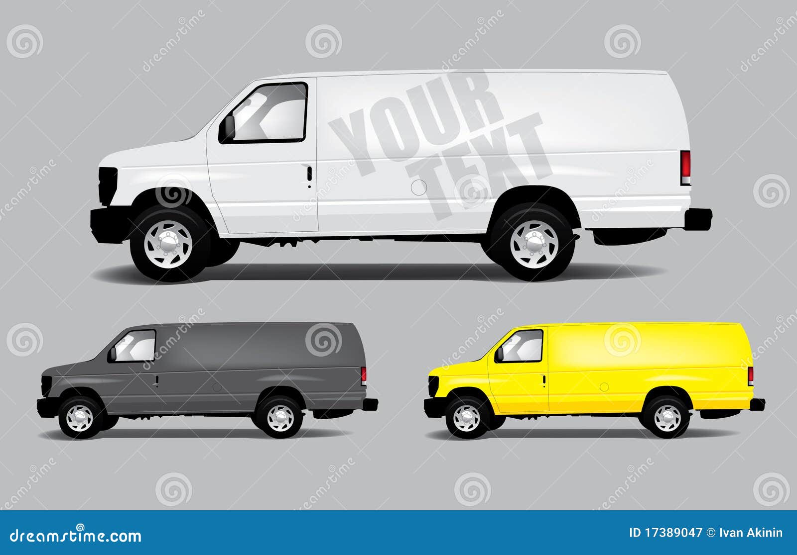 Van template stock vector. Illustration of blank, view - 17389047