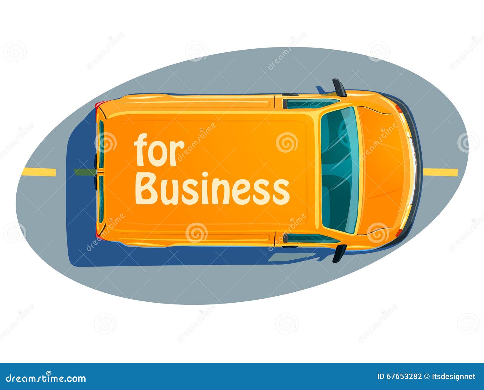 Van top view stock vector. Illustration of vector, cartoon - 67653282