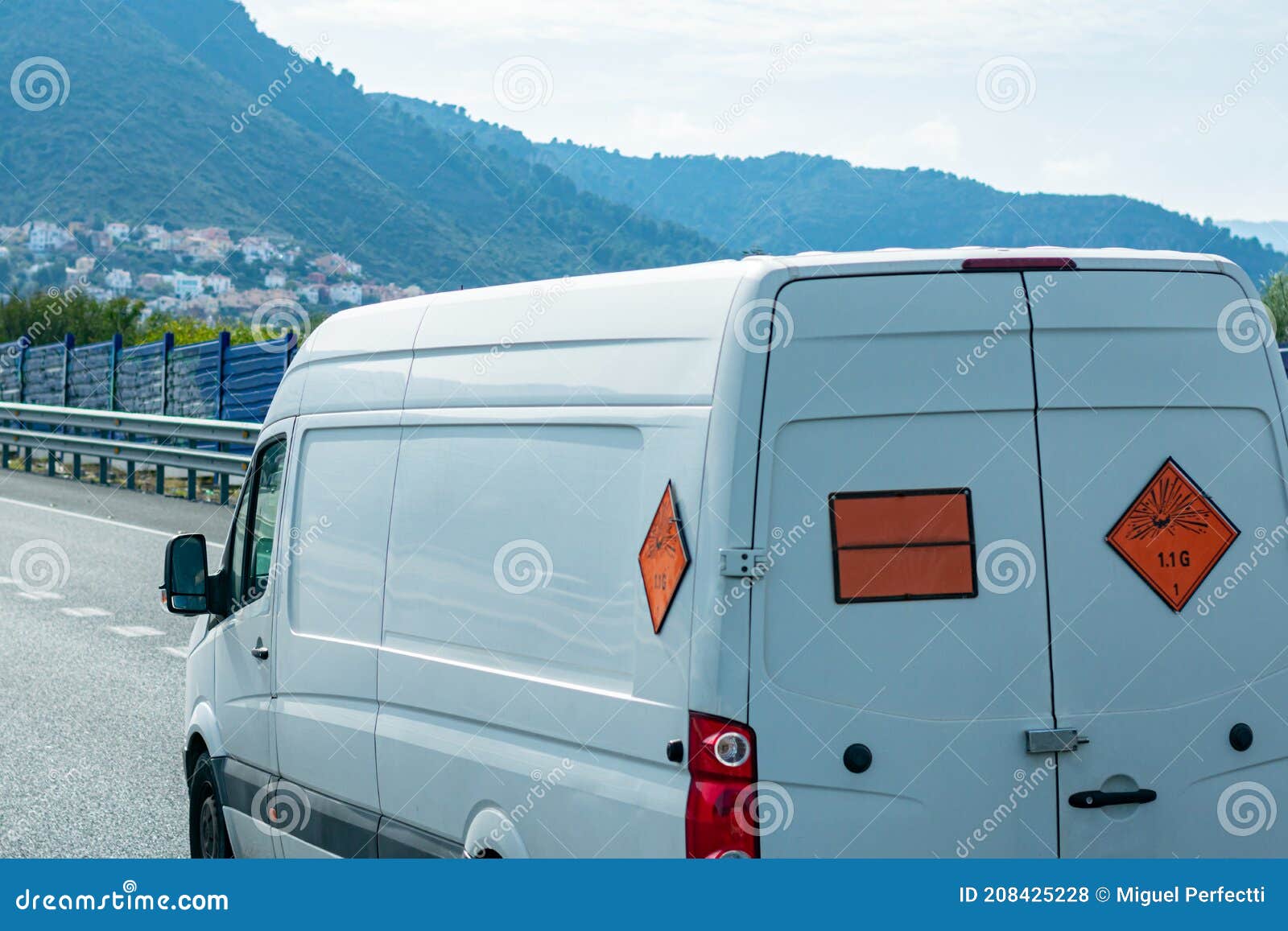 Van Transporting Explosives Stock Photo - Image of hazardous, labels ...