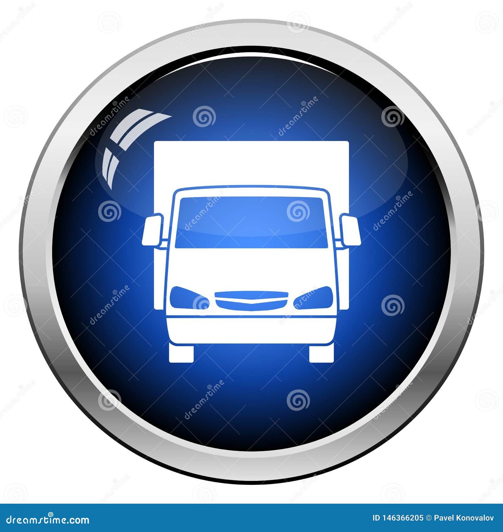Van truck icon front view stock vector. Illustration of vector - 146366205