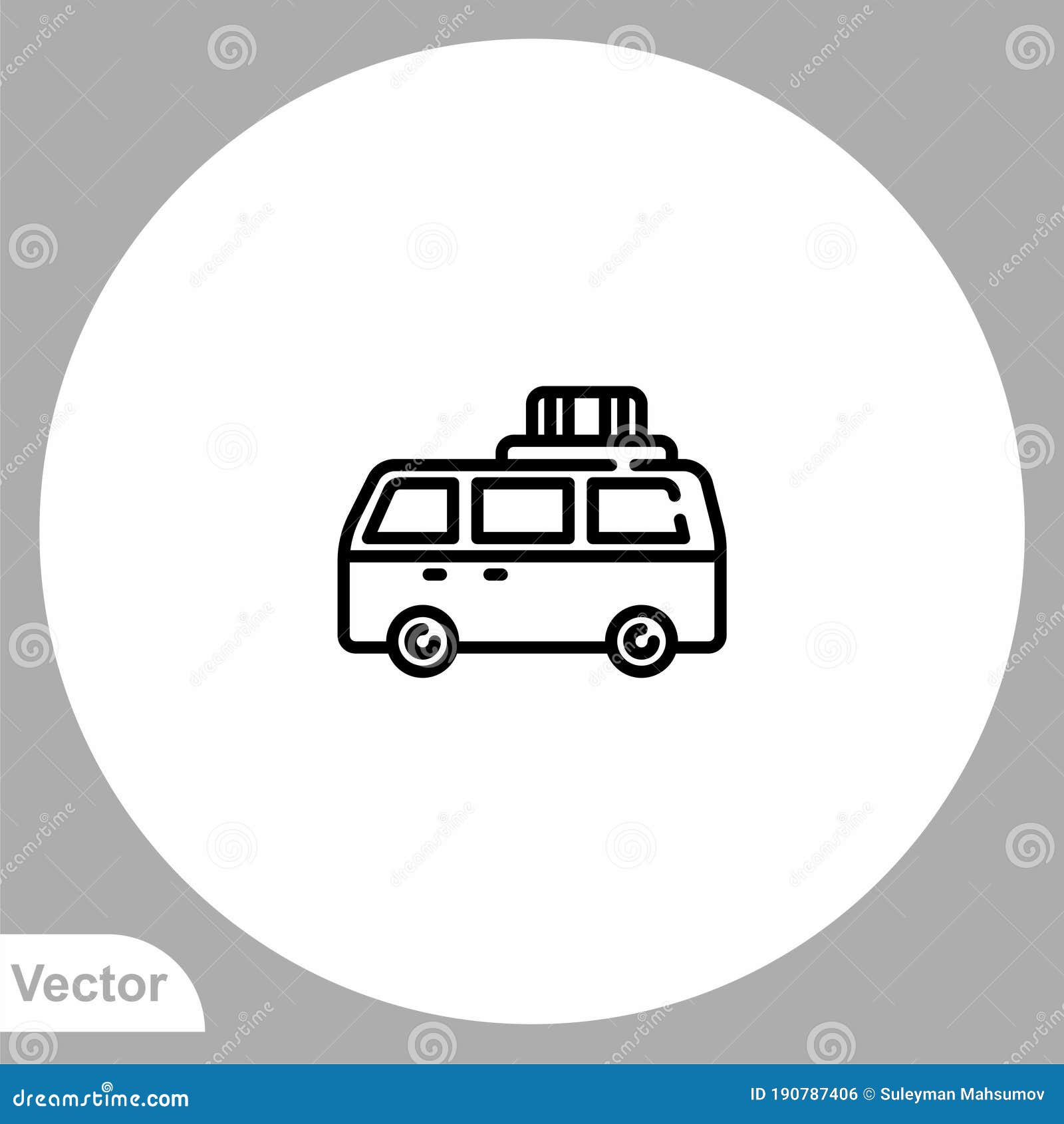 Van Vector Icon Sign Symbol Stock Vector - Illustration of sign ...