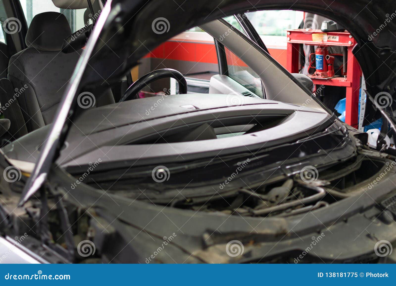 Van without windshield stock image. Image of modern - 138181775