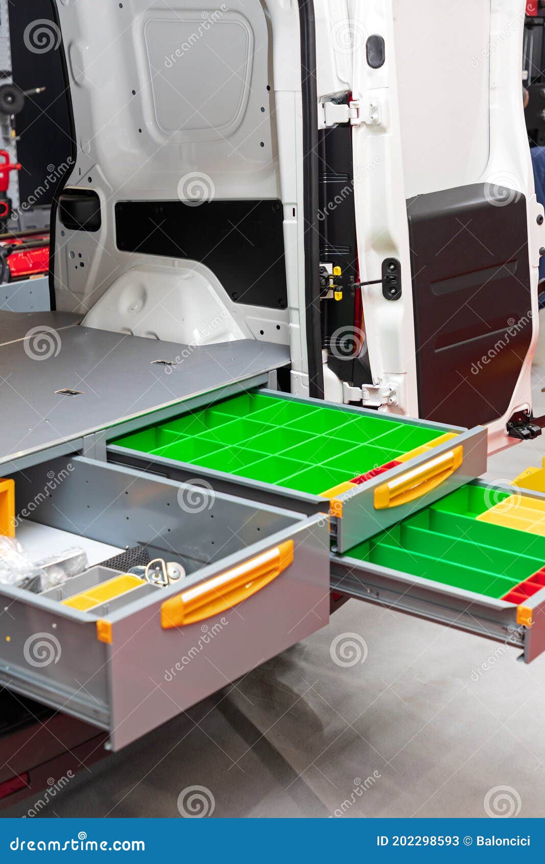 Van Workshop Drawers stock image. Image of case, industry - 202298593
