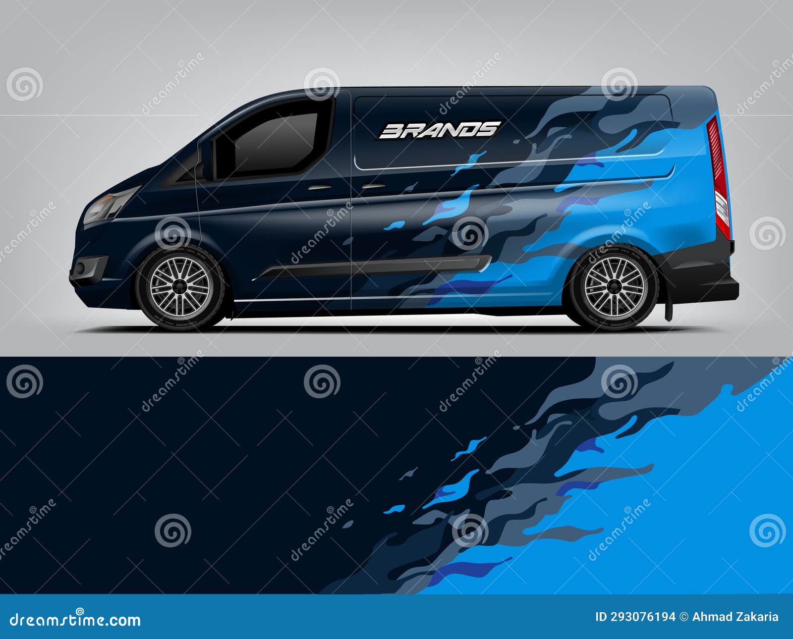 Van1 stock vector. Illustration of mockup, auto, livery - 293076194