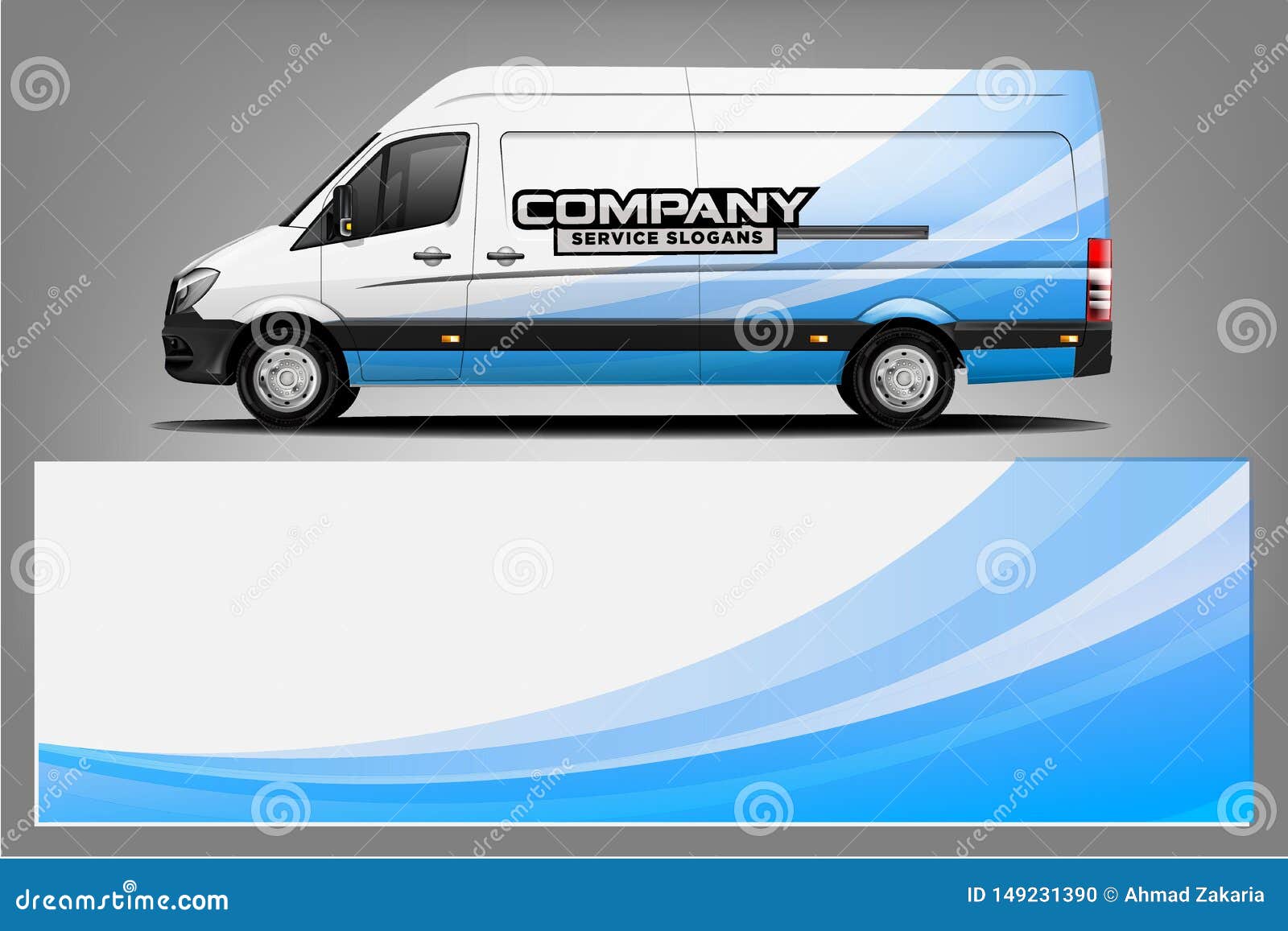 Van Wrap Design. Wrap, Sticker And Decal Design Stock Photography ...