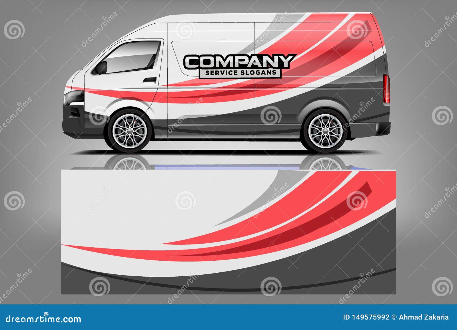 Van Wrap Design. Wrap, Sticker and Decal Design Stock Vector ...