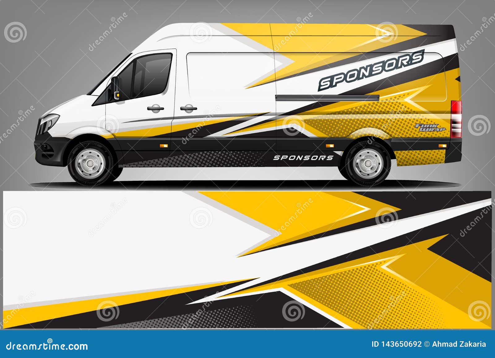 Van Wrap Livery Design. Eps 10.vector Stock Vector - Illustration of ...