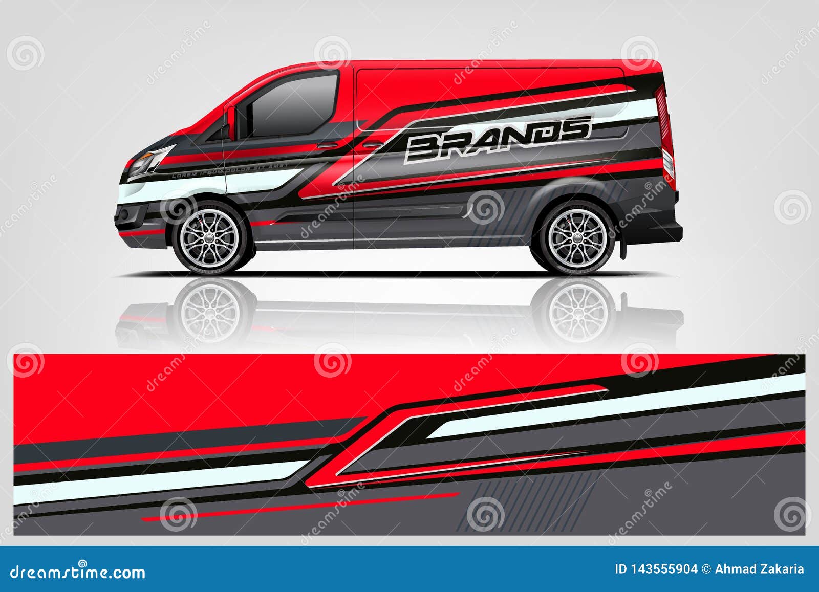 Van Wrap Livery Design. Eps 10.vector Stock Illustration - Illustration ...