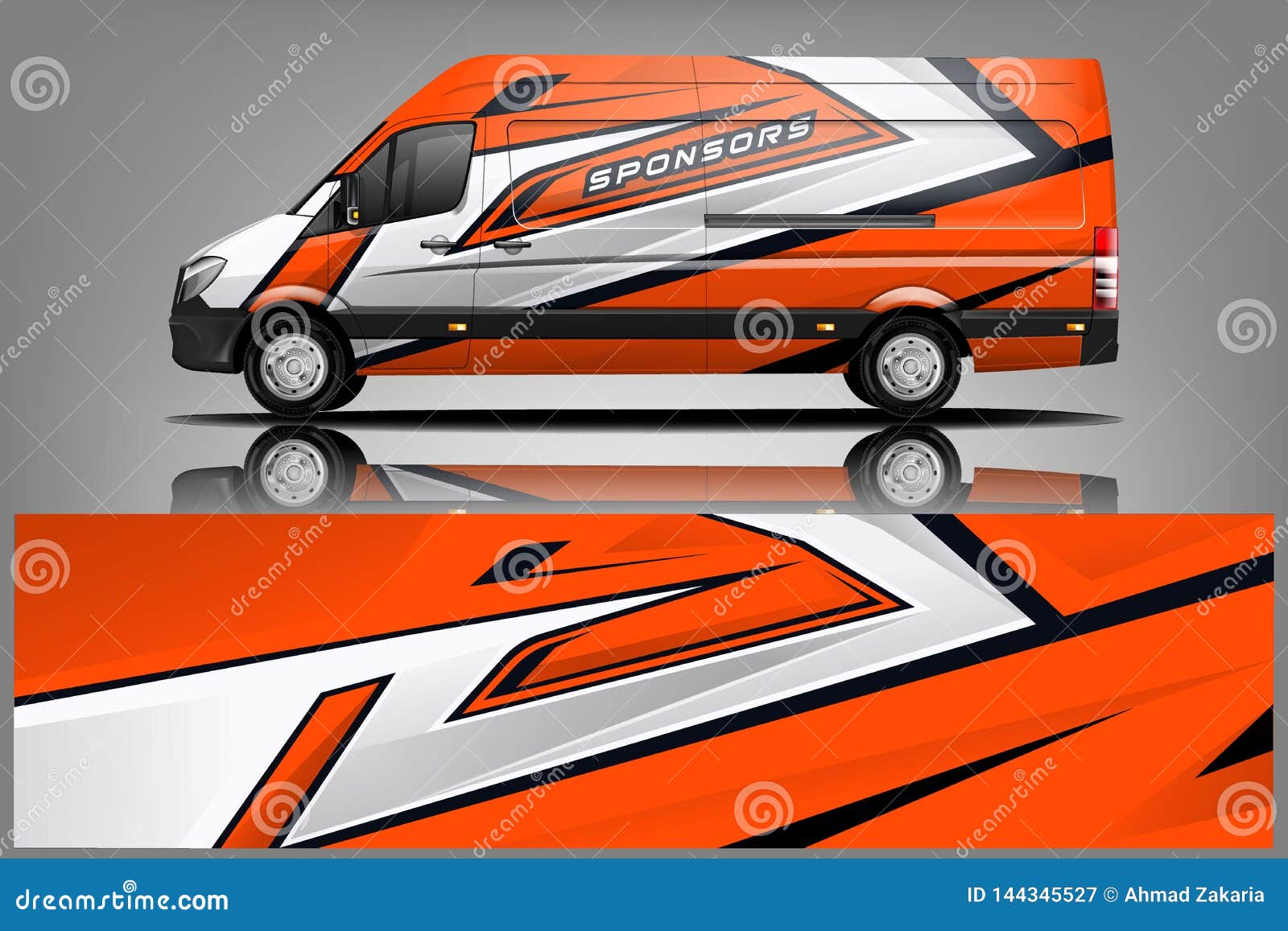 Van Wrap Livery Design. Ready Print Wrap Design for Van. - Vector Stock ...