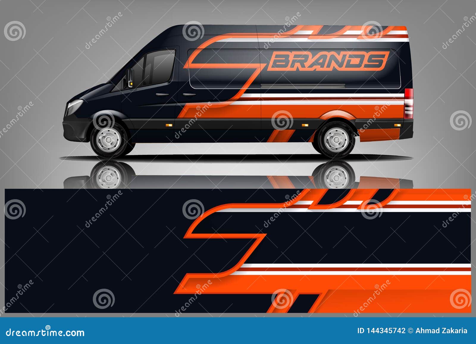 Van Wrap Livery Design. Ready Print Wrap Design for Van. - Vector Stock ...