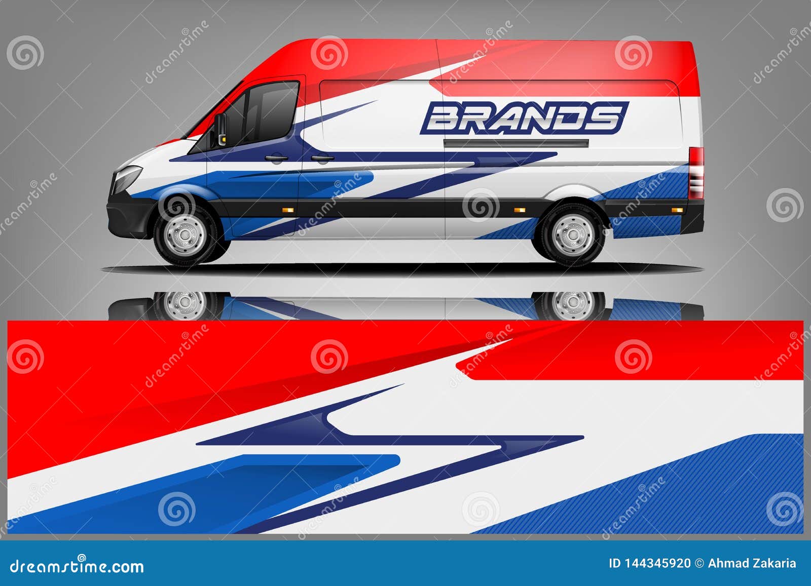 Van Wrap Livery Design. Ready Print Wrap Design for Van. - Vector Stock ...