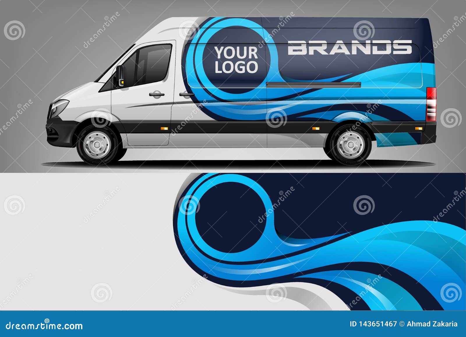 Van Wrap Livery Design. Eps 10.vector Stock Image | CartoonDealer.com ...
