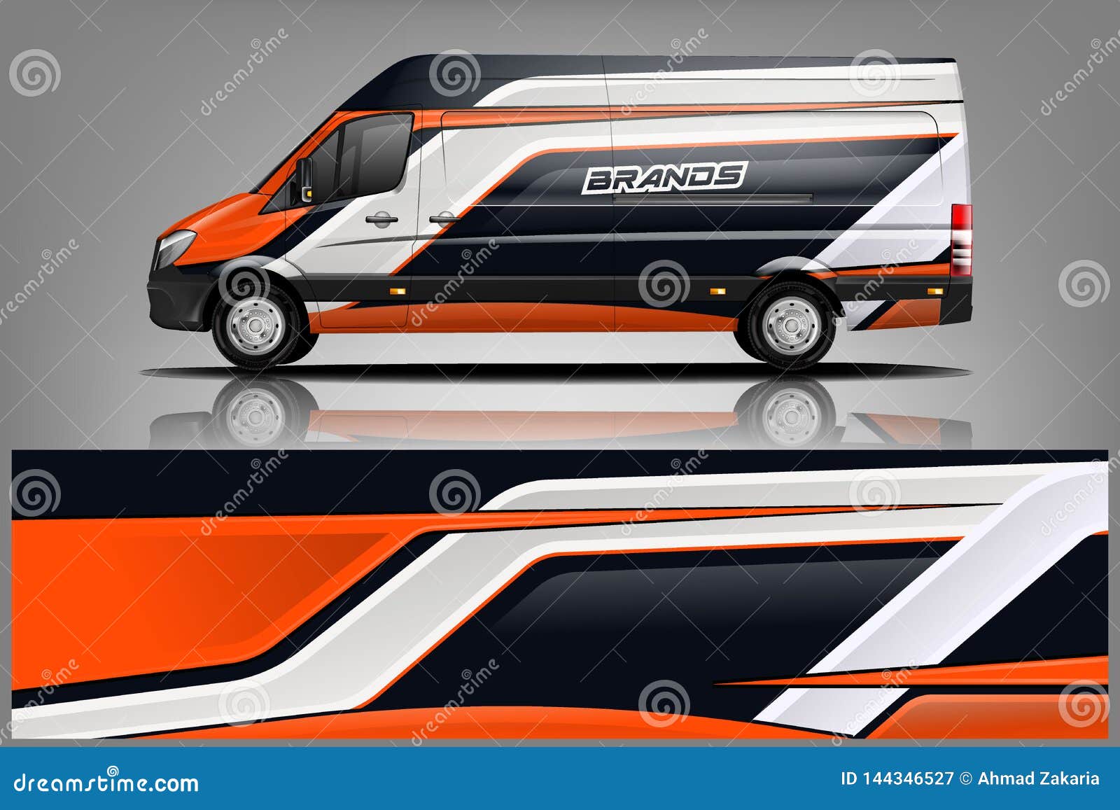 Van Wrap Livery Design. Ready Print Wrap Design for Van. - Vector Stock ...