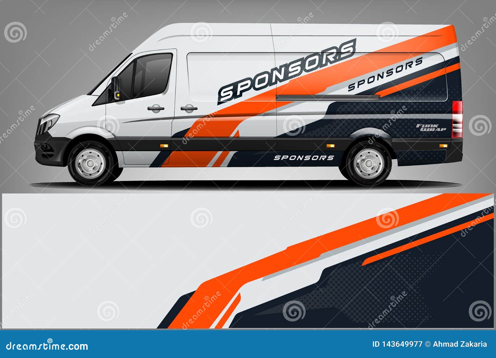 Van Wrap Livery Design. Eps 10.vector Stock Vector - Illustration of ...