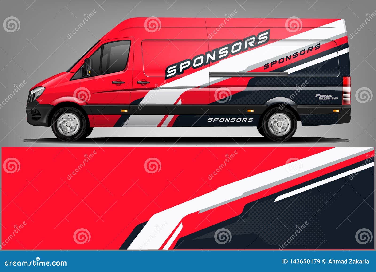 Van Wrap Livery Design. Eps 10.vector Stock Illustration - Illustration ...