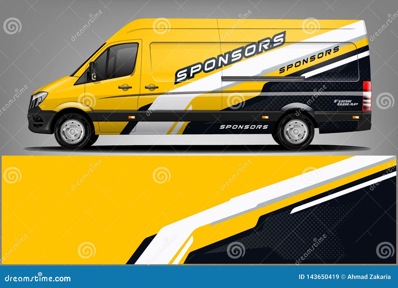 Van Wrap Livery Design. Eps 10.vector Stock Illustration - Illustration ...