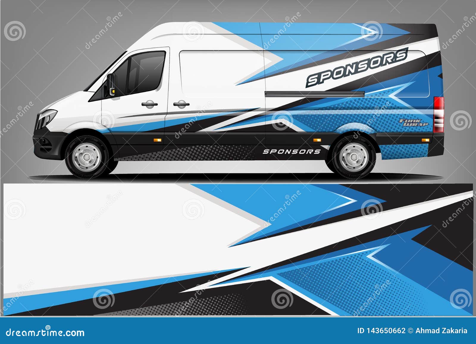 Van Wrap Livery Design. Eps 10.vector Stock Vector - Illustration of ...