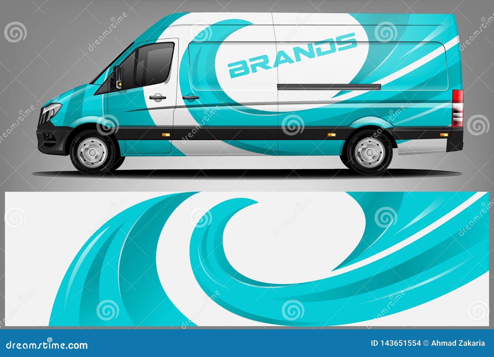 Van Wrap Livery Design For Company Stock Photography | CartoonDealer ...