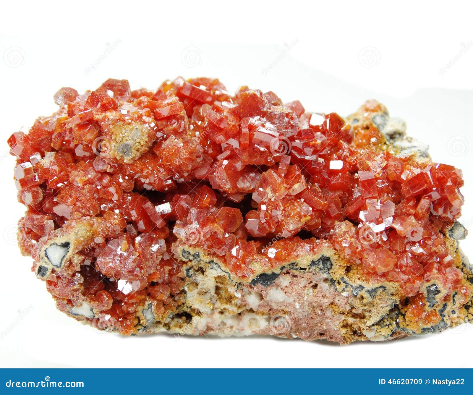 Vanadinite Geode Geological Crystals Stock Image - Image of crystals ...