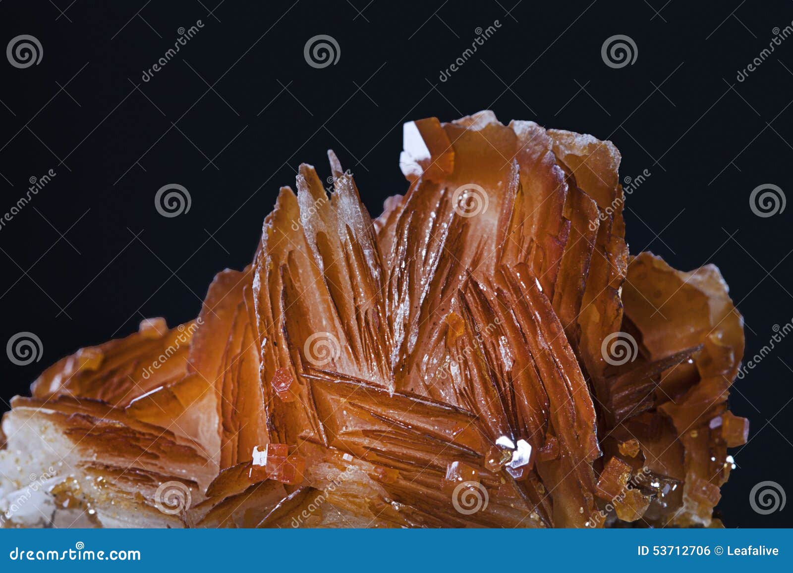 Vanadinite Mineral Crystals from Morocco Stock Photo - Image of black ...
