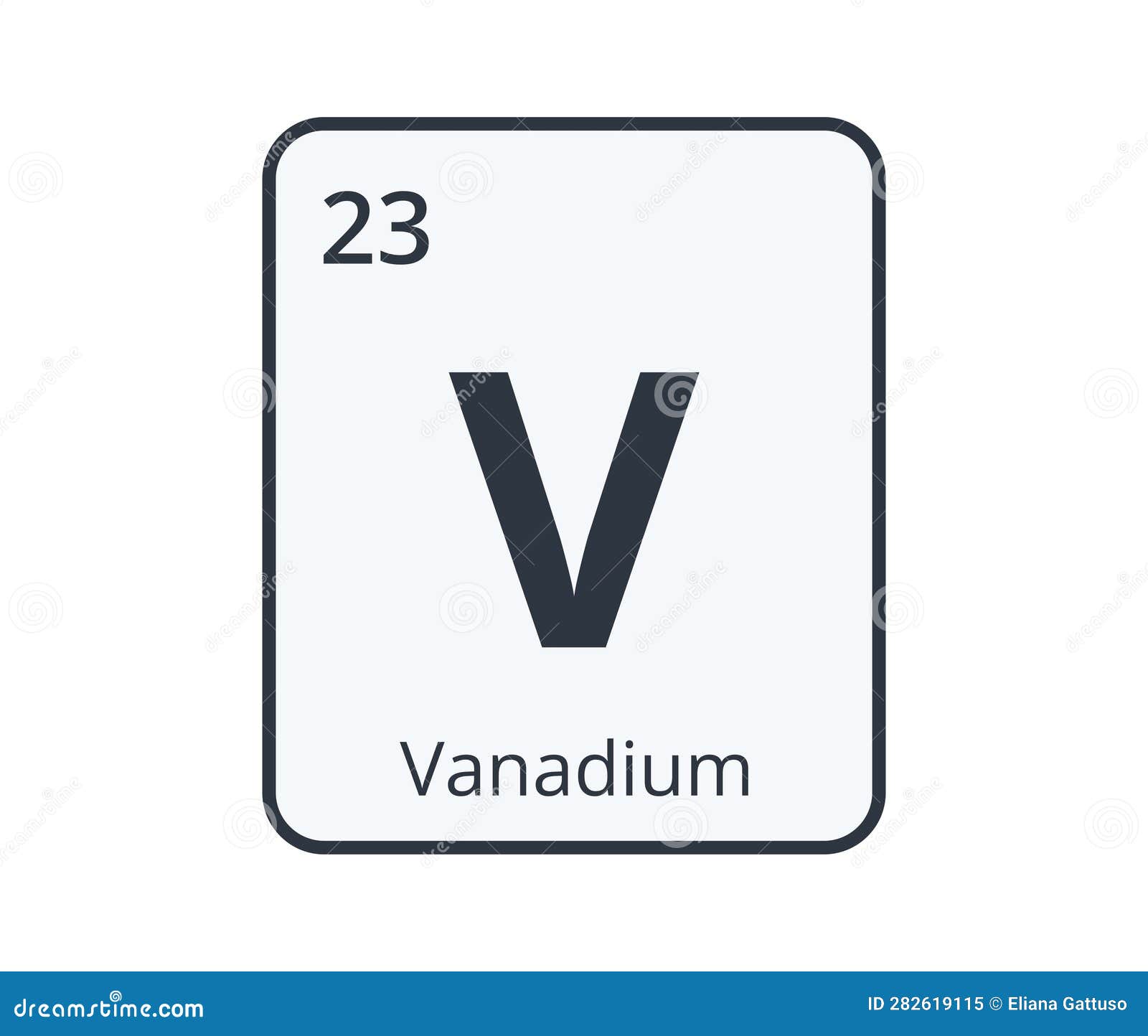 Vanadium Chemical Element Graphic for Science Designs. Stock Vector ...