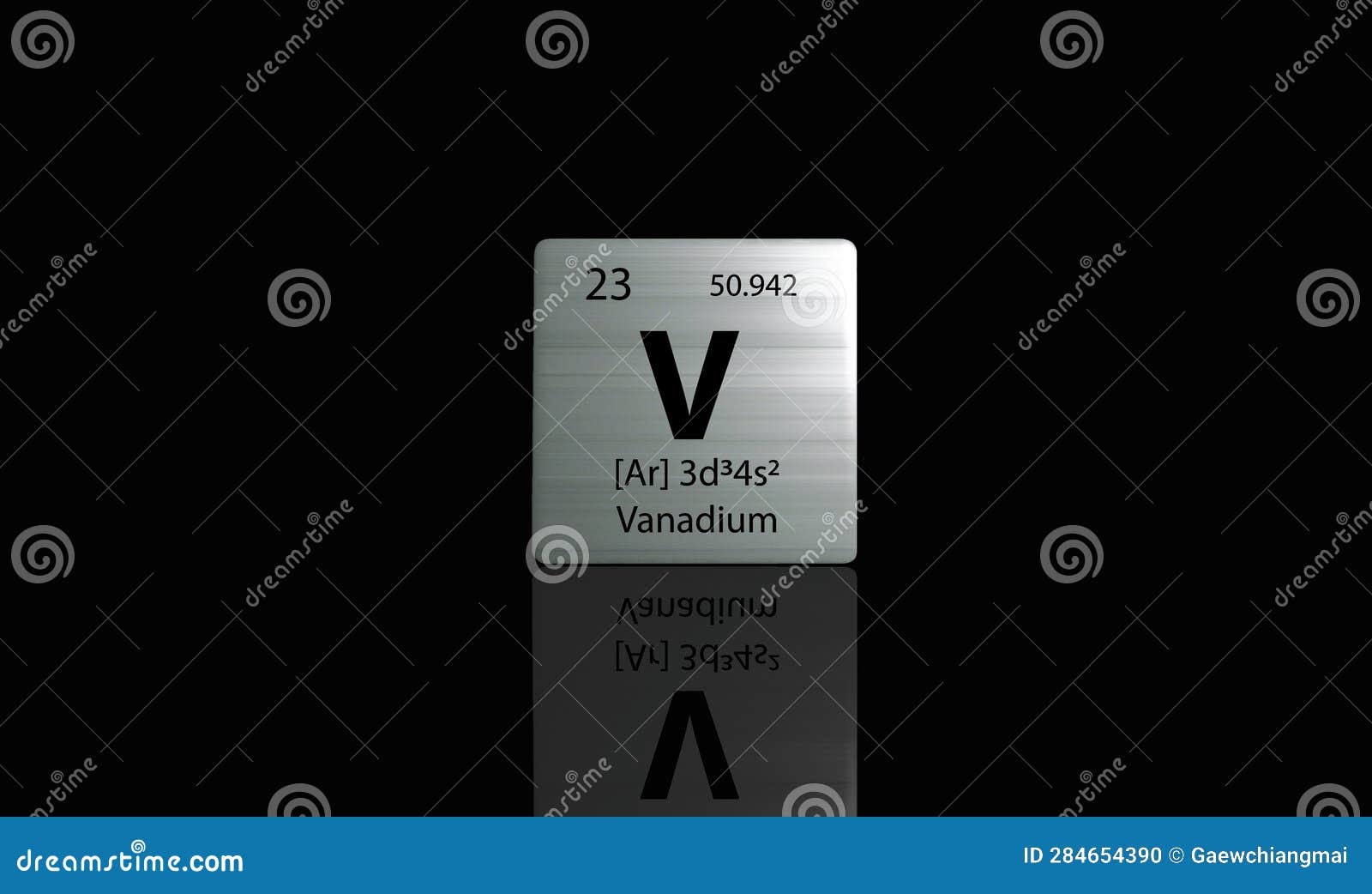 Vanadium V, Element Symbol From Periodic Table Series Royalty-Free ...