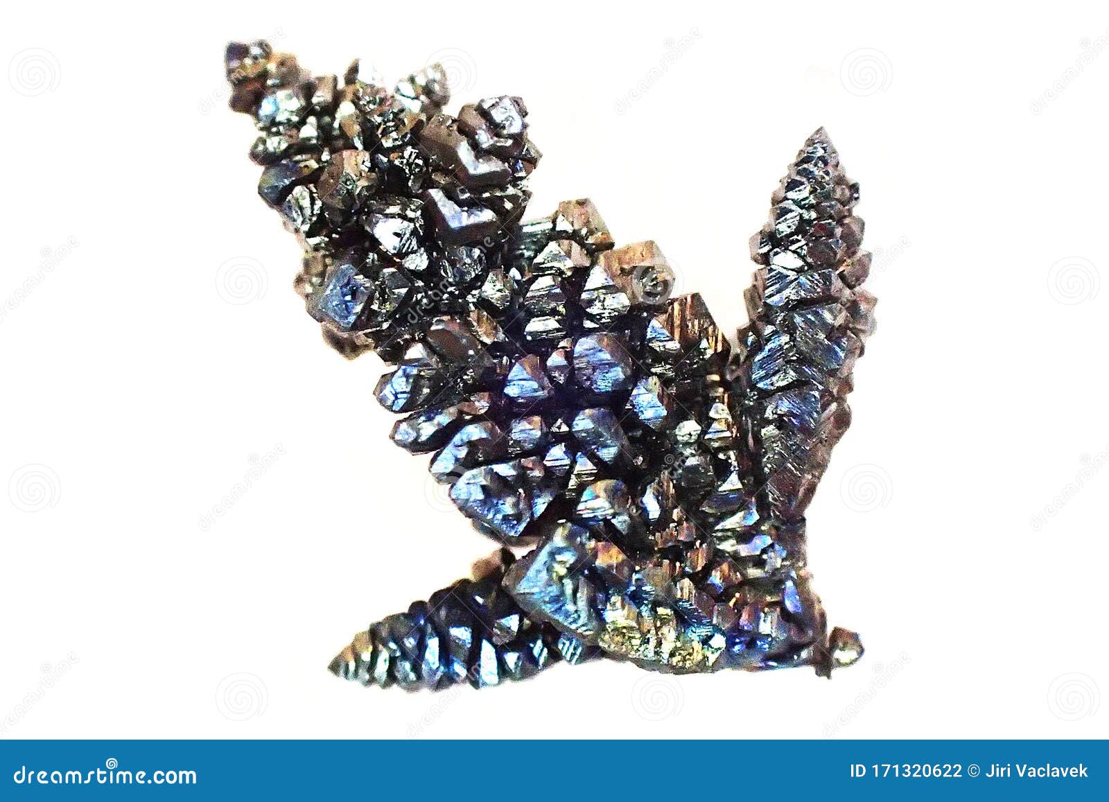 Vanadium Metal Crystal Isolated Stock Photo - Image of crystal ...