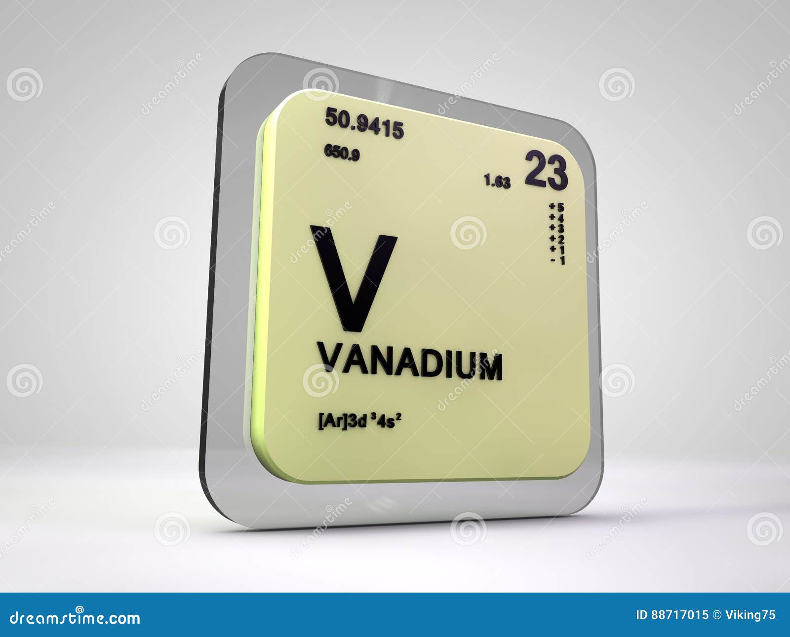 Vanadium - V - Table Périodique D'élément Chimique Illustration Stock - Illustration du ...