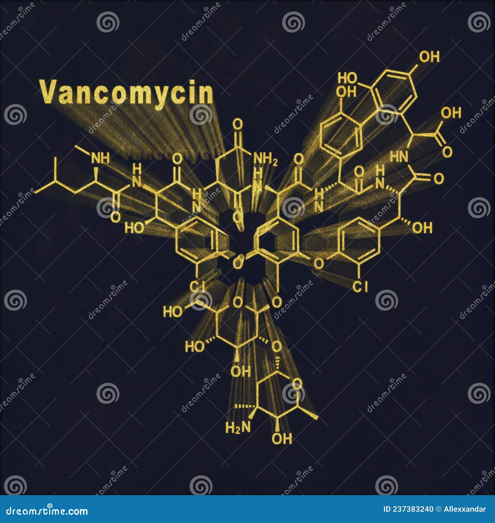 Vancomycin Molecule. It Is Is An Antibiotic Used To Treat Bacterial ...