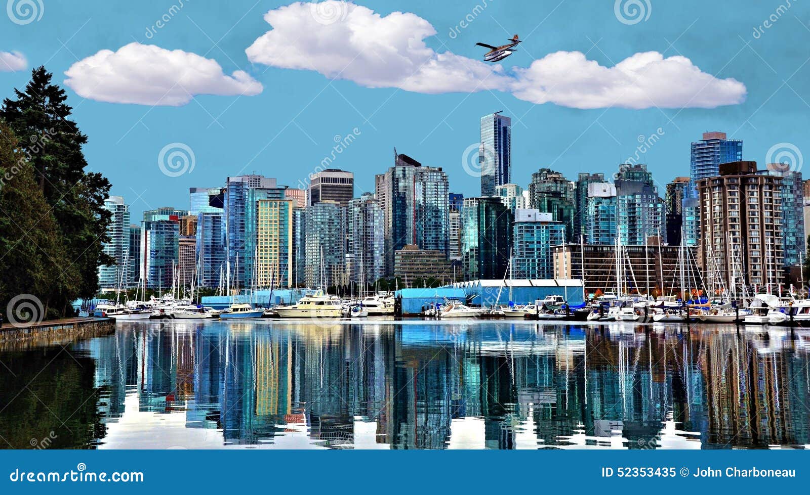 Vancouver Bay Cityscape editorial image. Image of colorful - 52353435