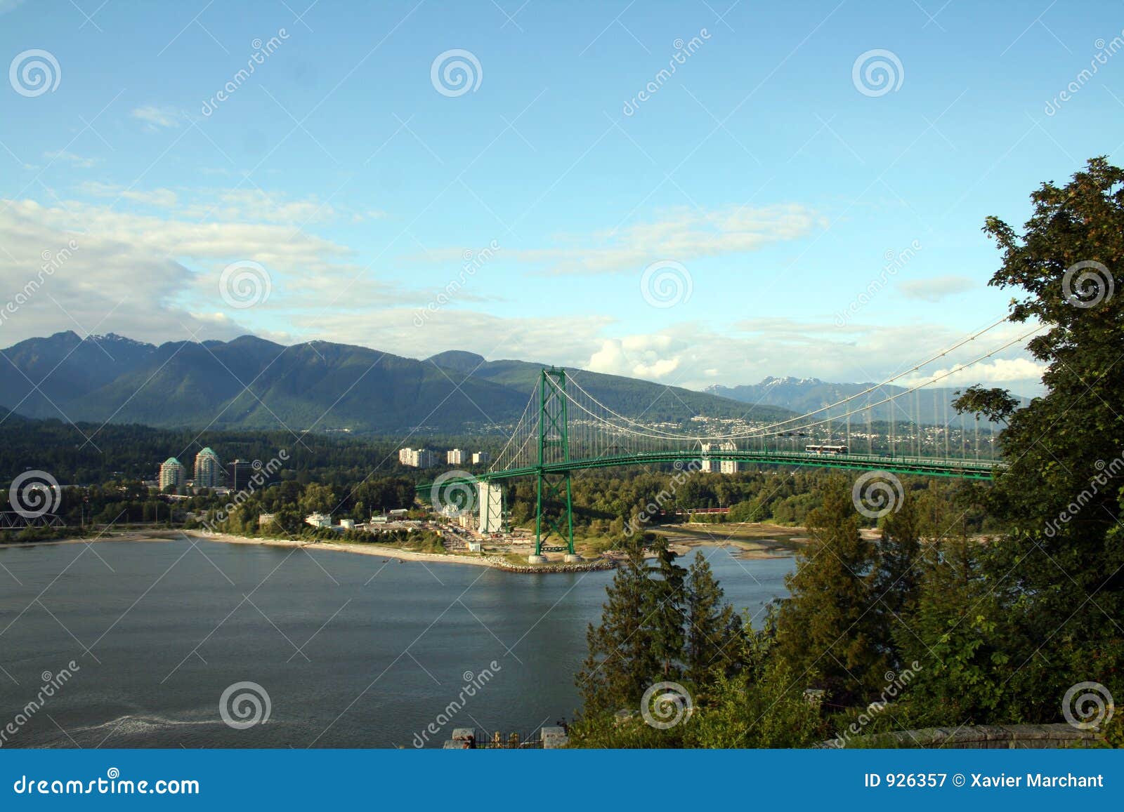 Vancouver bridge stock image. Image of green, bridge, river - 926357