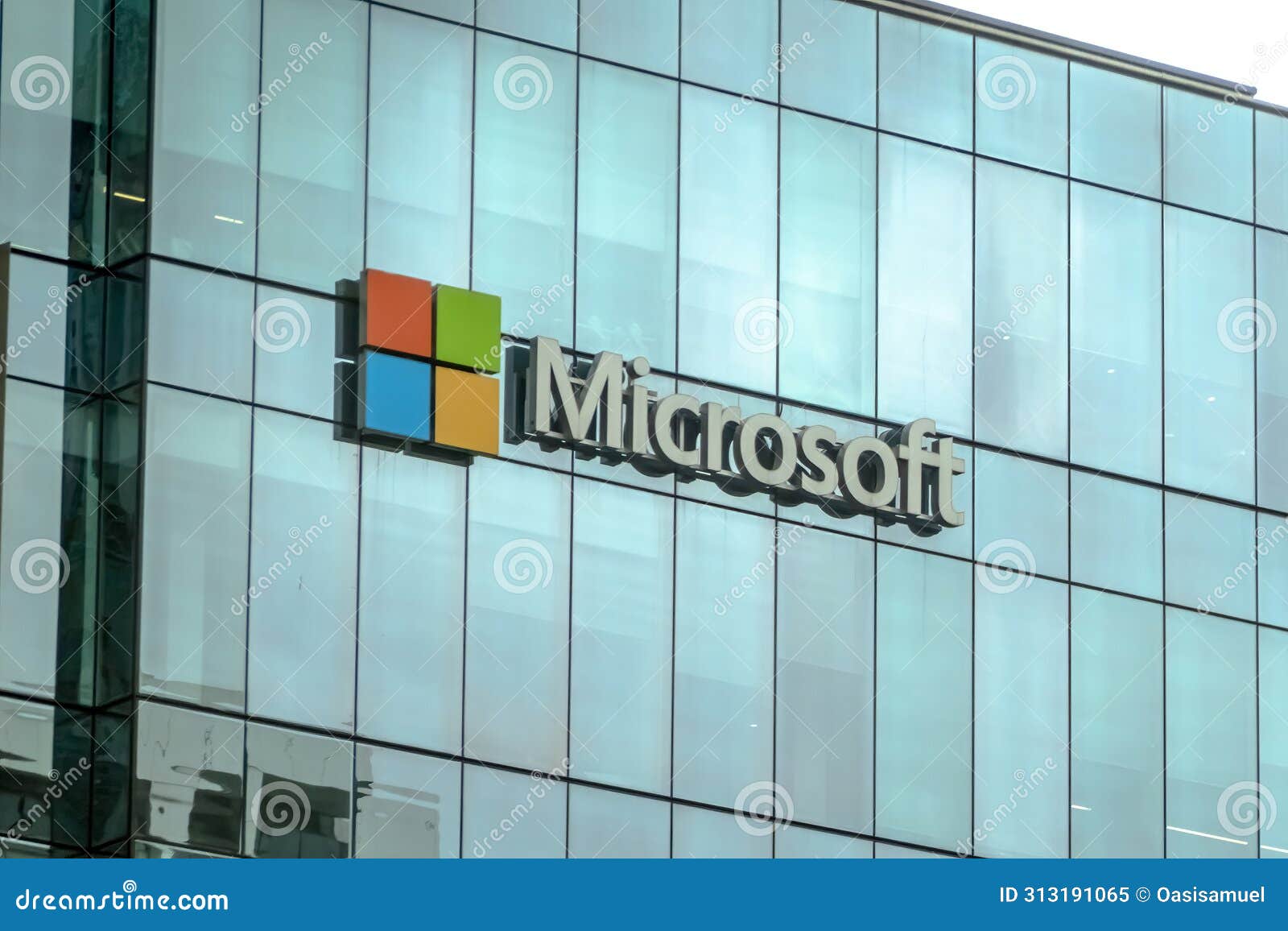 A Microsoft Logo at a Building in Vancouver Editorial Image - Image of ...