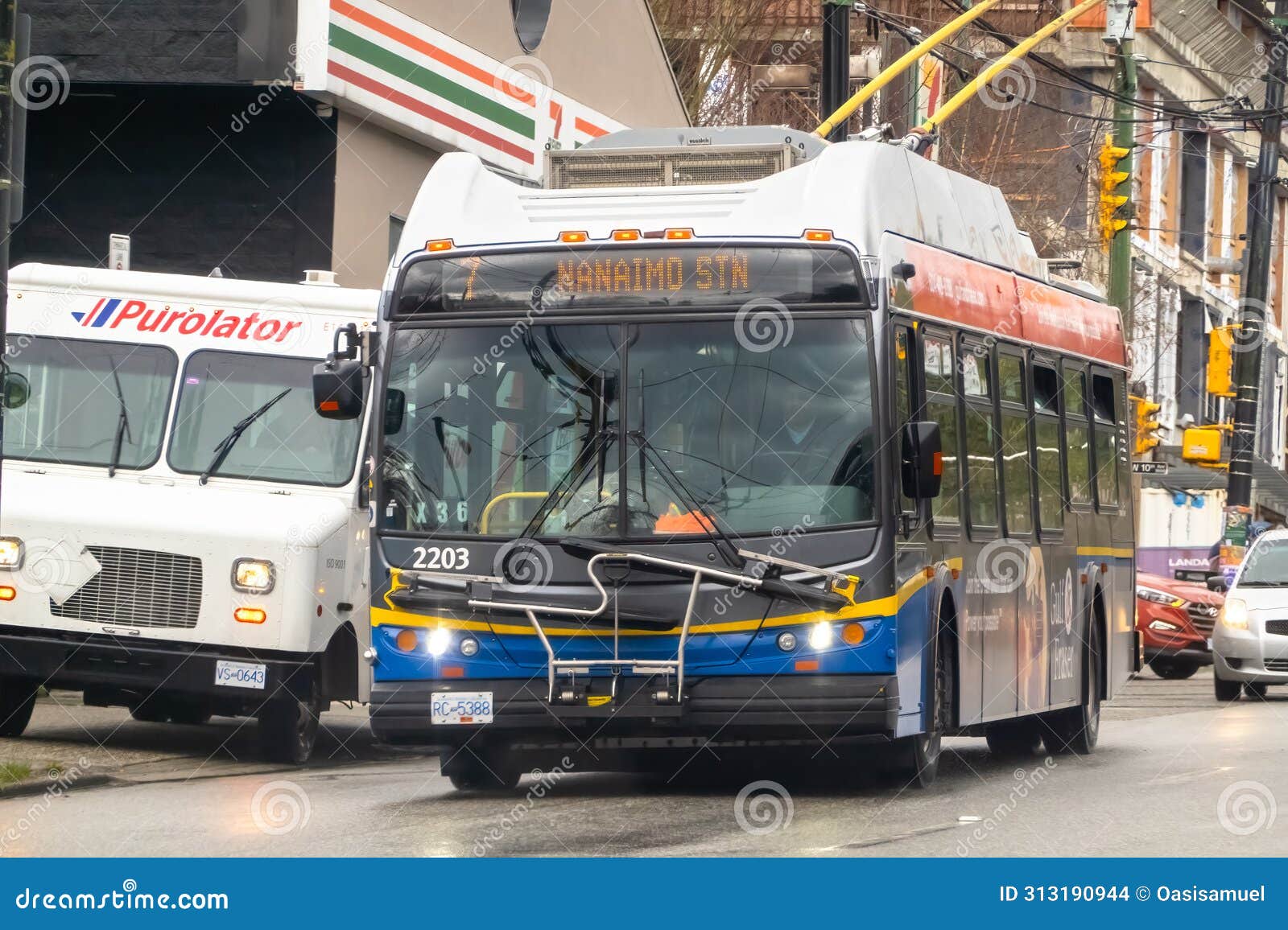 A TransLink RapidBus in Downtown Editorial Stock Image - Image of ...