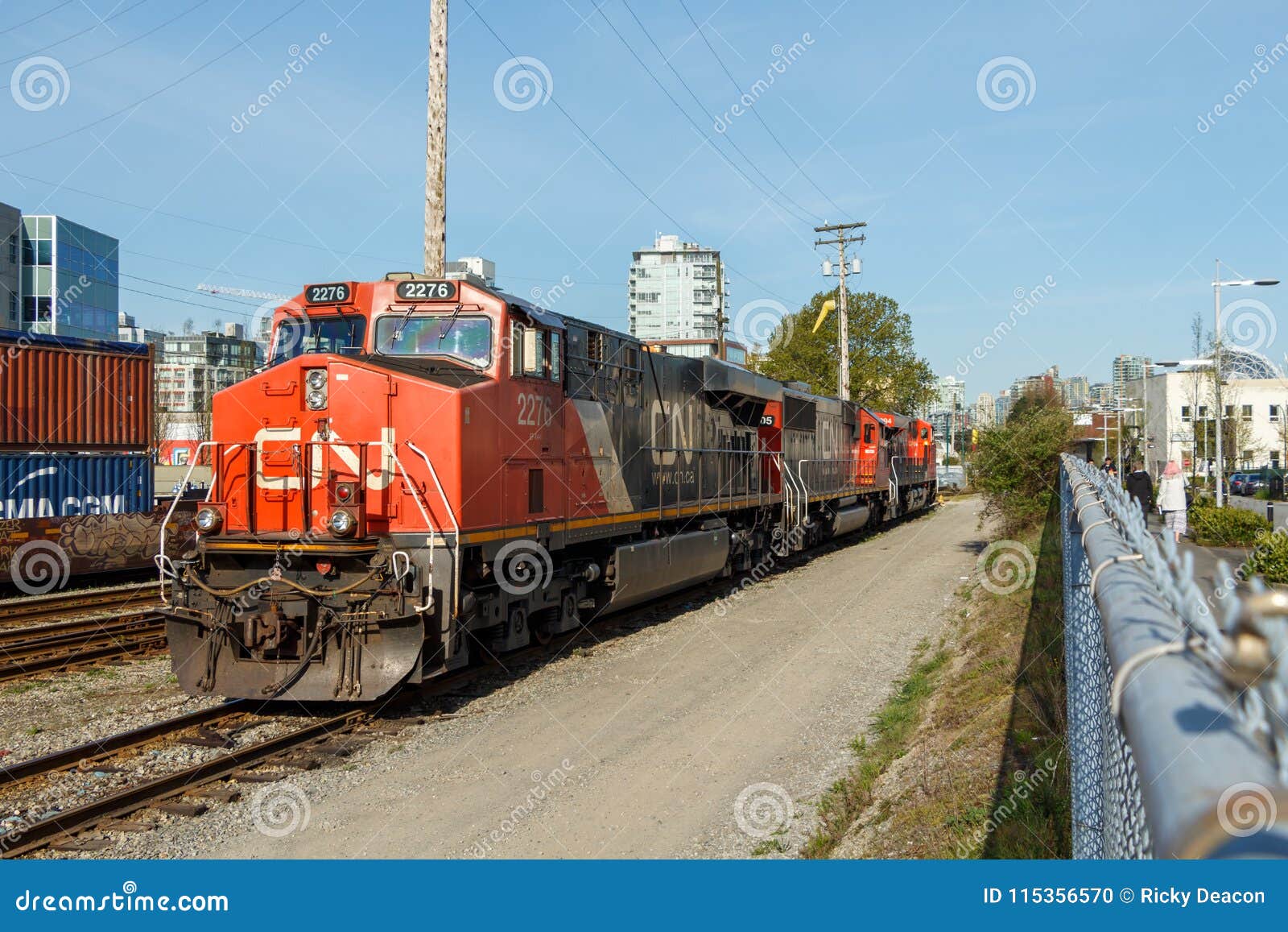 Vancouver, Canada - April 2018 : CN Rail Freight Engine Editorial Image ...