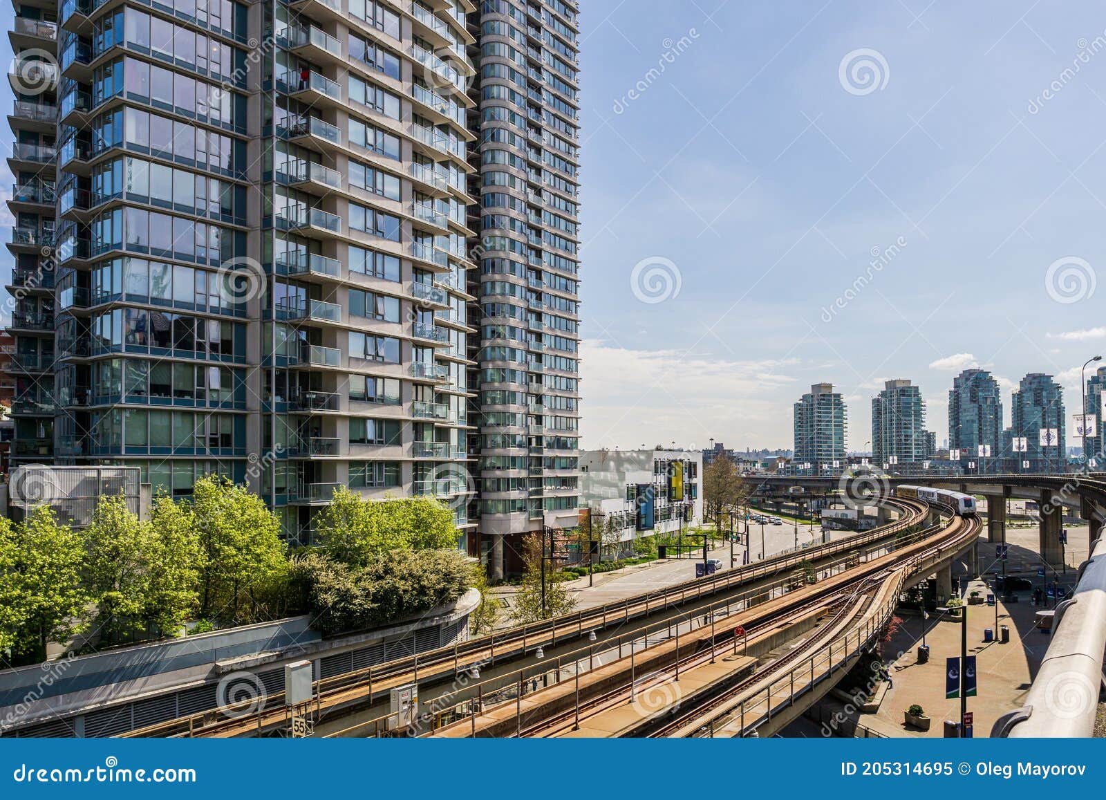 VANCOUVER, CANADA - APRIL 14, 2020: SkyTrain Rapid Transit System ...