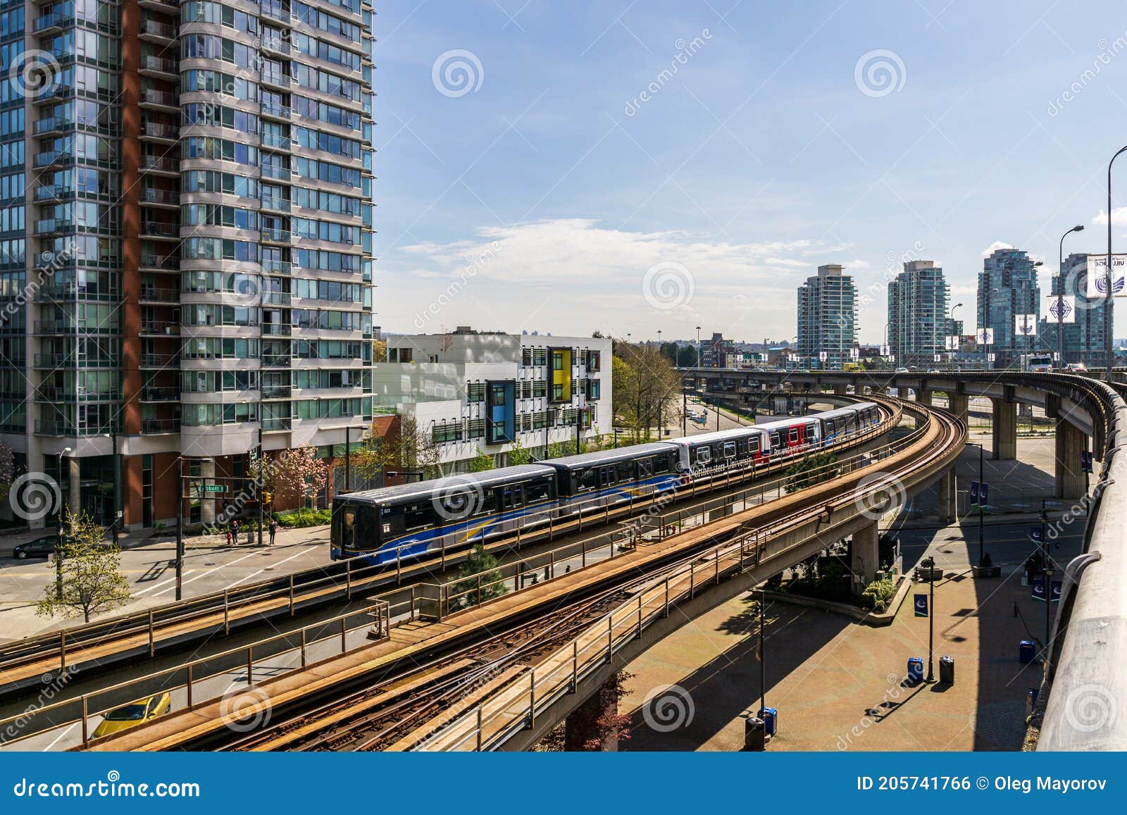 VANCOUVER, CANADA - APRIL 14, 2020: SkyTrain Rapid Transit System ...