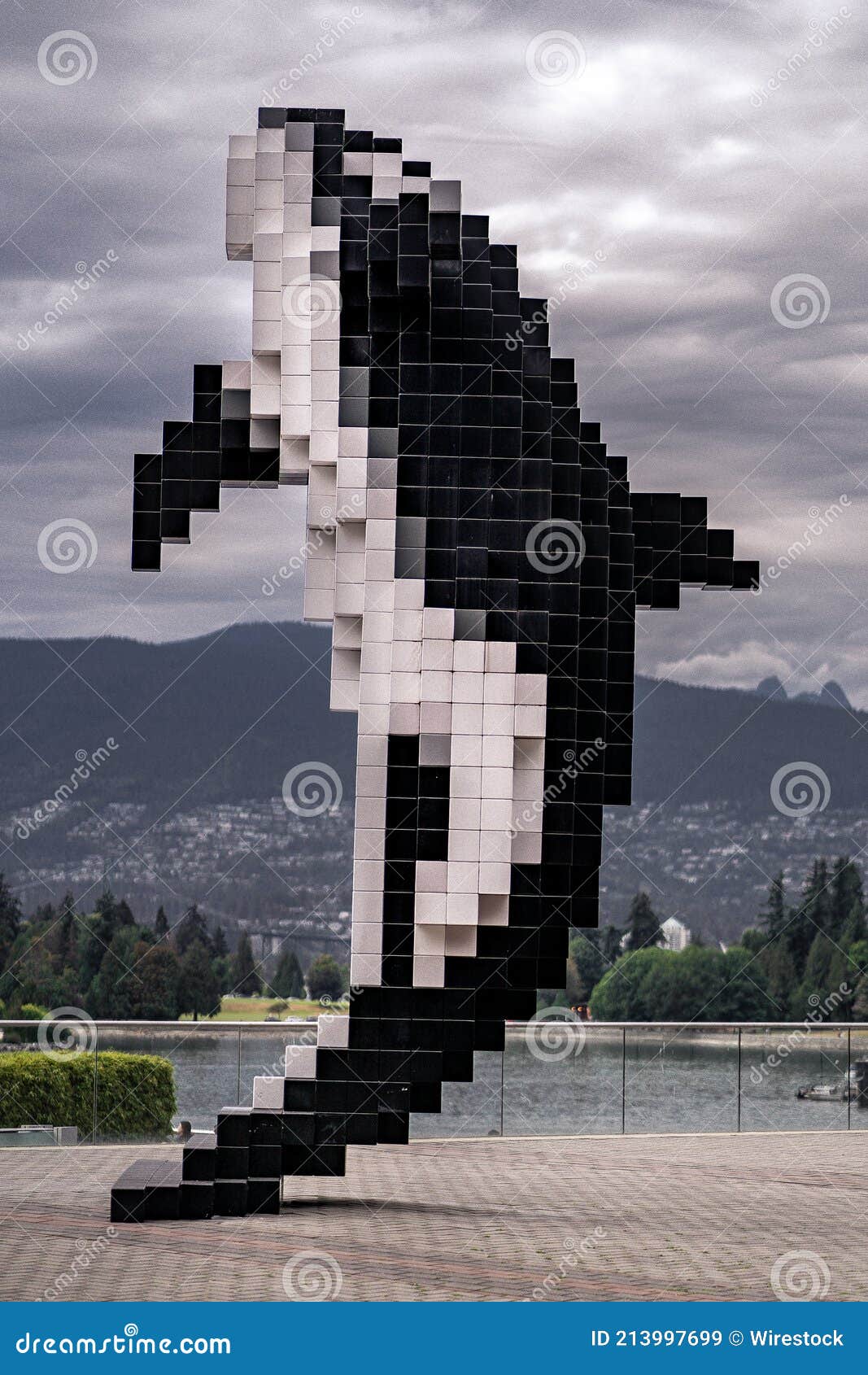 Digital Orca Statue by Waterfront Vancouver Editorial Stock Image ...
