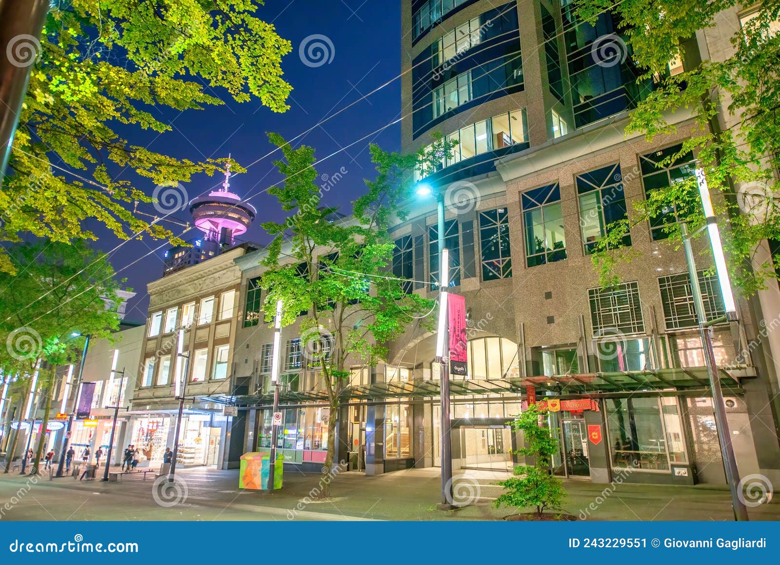 Vancouver, Canada - August 9, 2017: Downtown Vancouver Streets and ...
