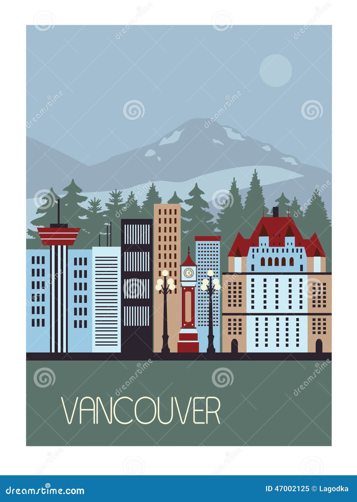 Vancouver Canada. stock vector. Illustration of canadian - 47002125