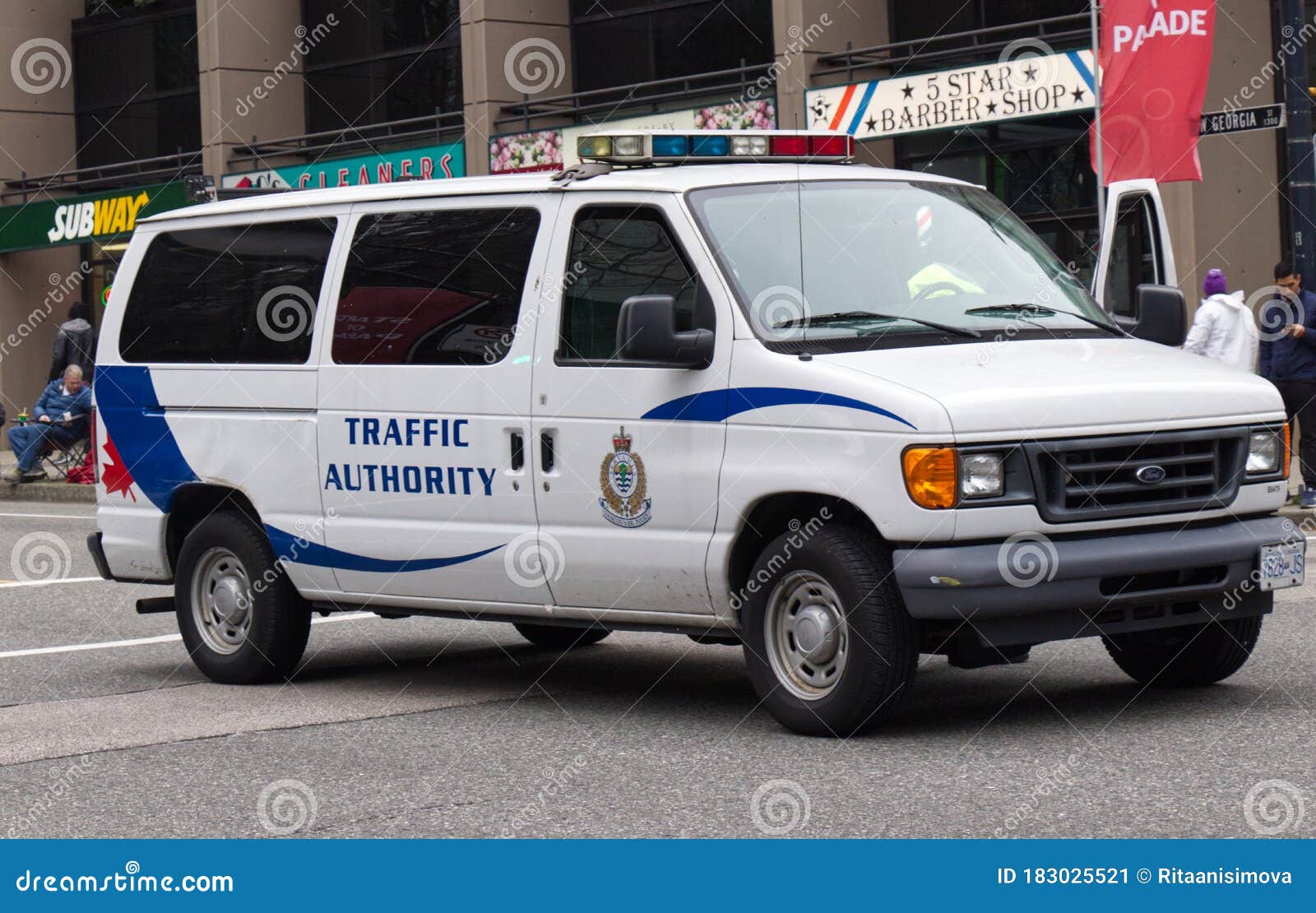 Close Up View of Traffic Authority Van in Downtown Vancouver Editorial ...