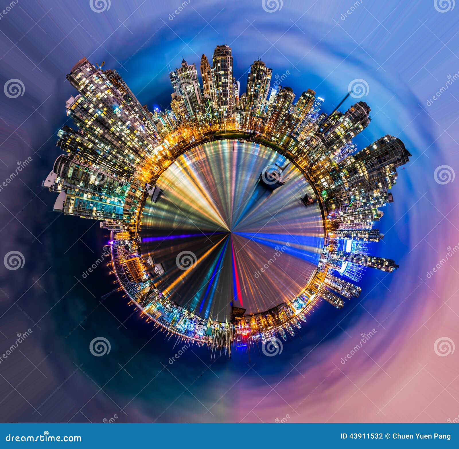 Vancouver City Stereographic Projection Editorial Photography - Image ...