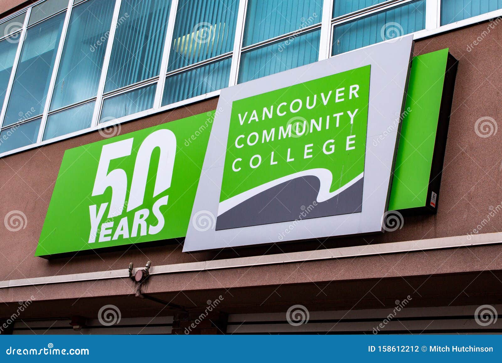 Vancouver Community College Sign in Front of Downtown Campus Editorial ...